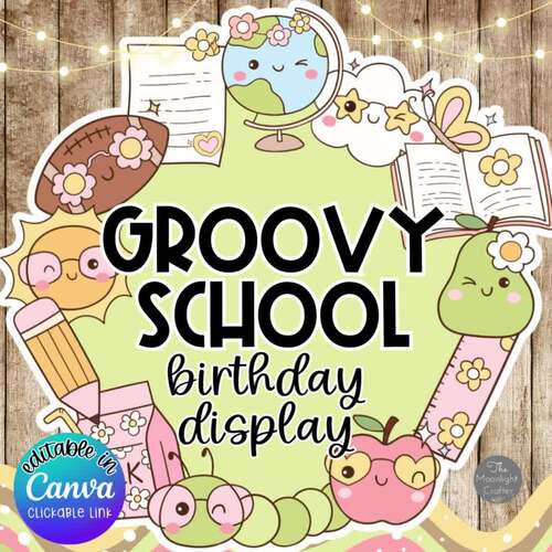 Back to School Birthday Bulletin Board Set EDITABLE in CANVA | TPT