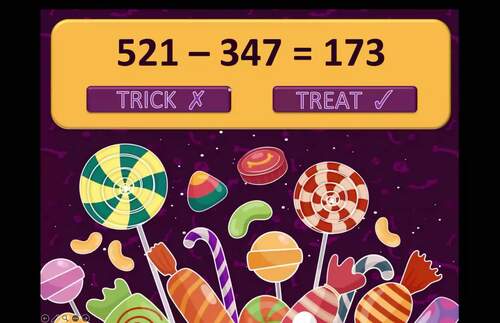Halloween Subtraction with Regrouping Game | Trick-or-Treat Digital Math