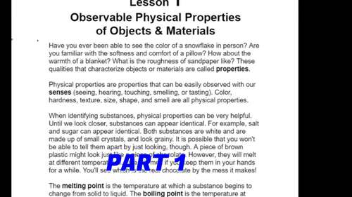Physical Science Reading Comprehension Passages and Questions Digital ...
