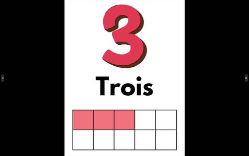 French Numbers Flashcards for Prek & K to learn numbers & Practice Counting