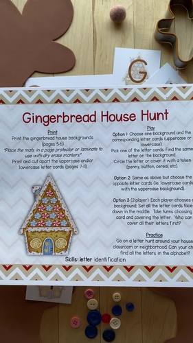 Gingerbread Fun: Preschool Literacy and Math Print & Play by Echo and ...