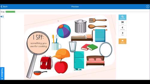 I Spy: Object Function Boom Cards™ for Speech Therapy by Mau SLP