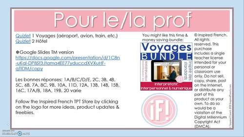 French Travel Transportation TGV Reading Comprehension Performance Task