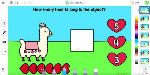 Non-Standard Measurement Preloaded Seesaw™ Activity by Kindergarten is ...