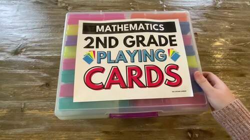 2nd Grade Math Games with Playing Cards Activities Math Centers FLASH SALE!