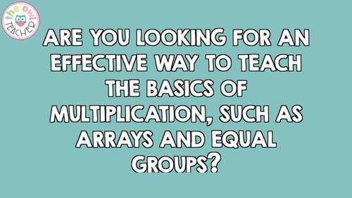 Multiplication Arrays Equal Groups Flipbook Fact Fluency Practice for ...