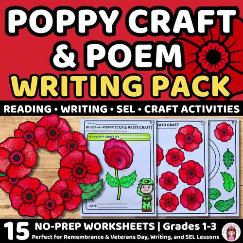 Poppy Craft & Poem Writing | Remembrance & Veterans Day Activities ...