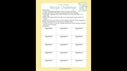 Fun Family Activities, Family Challenges 100+ | TPT