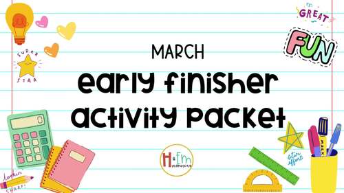 St. Patrick's Day Early Finisher Activity Packet │March Worksheets ...