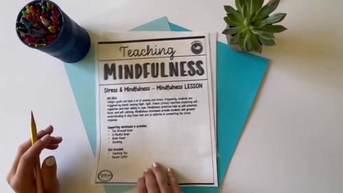 Stress and Mindfulness | Mindfulness Lesson by Positively MOXIE | TPT