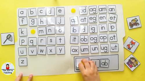 CVC Word Builder Activity - Word Families by The Joy in Teaching