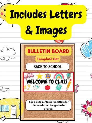 Back to School Bulletin Board Kit - Letters, Images & Borders ...