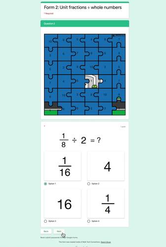 Digital Math Centers - Digital Math Games - Multiply and Divide Fractions