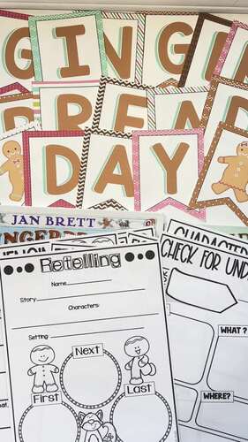 Gingerbread Theme Day Holiday Christmas Activities by First Grade Roars