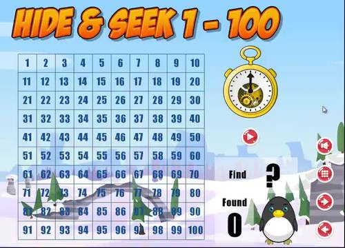 100s Chart Game - Engaging Math Game for Smartboard - Great Math Warm Up