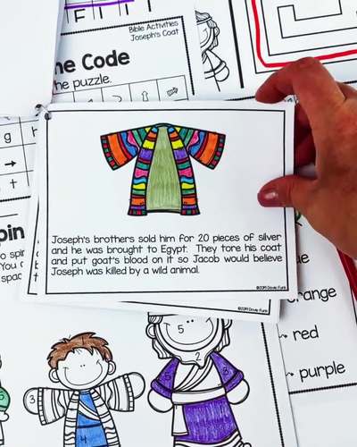 Joseph and His Coat of Colors Bible Lesson & Activities | Sunday School ...