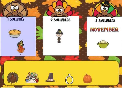 Thanksgiving Boom Cards | November | for Kindergarten by Pint Size Learners
