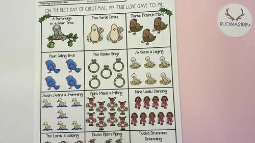 Twelve Days of Christmas Math Activities + Banners by Buckmastery