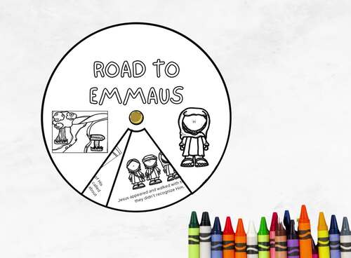 Road to Emmaus Bible Story Spinning Wheel Craft - Sunday School ...