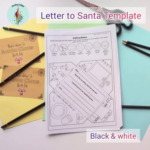 Letter to Santa Template, Write a Dear Santa Letter, Christmas Craft ...