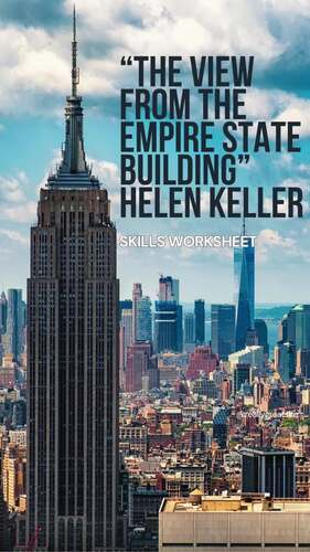 "View From the Empire State Building" letter from Helen Keller Skills ...