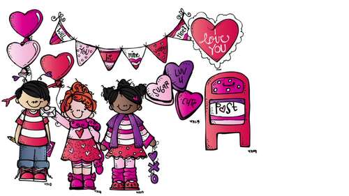 Valentine's Day clip art 2013, COLORED Version by Melonheadz Clipart