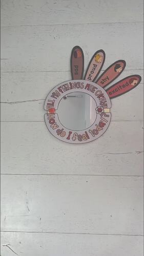 RAINBOW Flower of Feelings Mirror Display / All Feelings are OKAY!