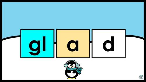 Winter Beginning Blends with Short Vowels | Digital CCVC Consonant Blends