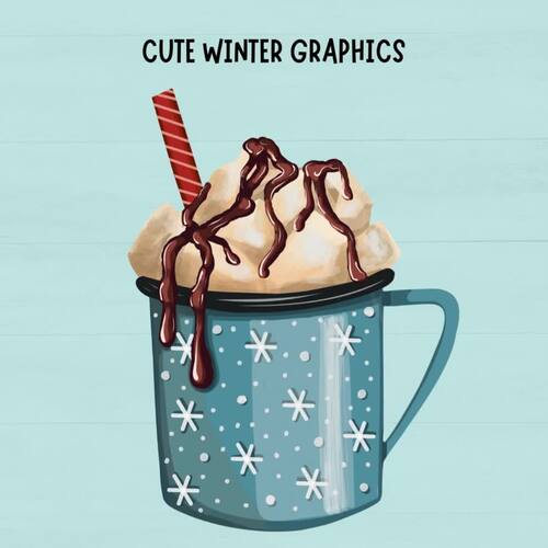 Chocolate Hot Cocoa Winter January Bulletin Board Door Decoration ...