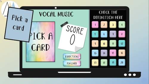Vocal Music Digital Flashcards - interactive revision game by McKinlayMusic