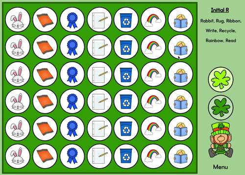 Digital St Patricks Day Four In A Row Articulation Game by Jennie's ...