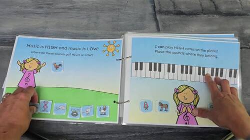 Music BUSY Activity Book with Removable Pieces! by PIANO Tiny Tinkles