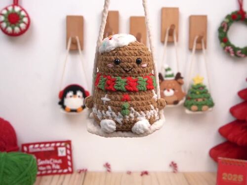 Swinging Holiday Squad Crochet Patterns, Christmas Car Hanging Crochet ...