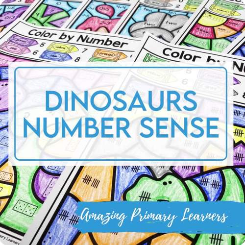 Dinosaurs Coloring Pages Math Color by Number Color by Code Worksheets ...