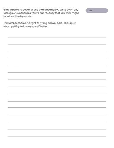 Printable teen depression workbook with CBT and self-care exercises