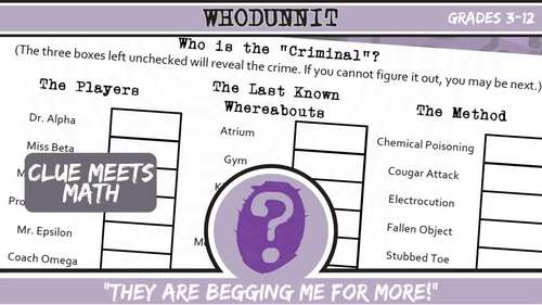 Multiply Fractions by Whole Numbers Winter Whodunnit Activity ...