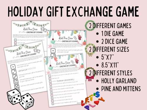 Gift Exchange Game | Dice Game for Christmas Parties | White Elephant Game