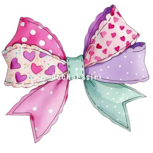 Watercolor Valentine Bow Clipart, 13 PNGs Digital Download | TPT