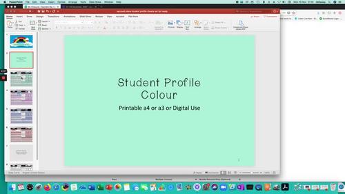 Student Profile Sheets Classroom Forms Editable Planes Powerpoint IEP