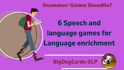 Speech Therapy Game Bundle for Summer Extended school year by ...