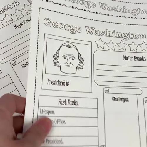 U.S. Presidents Biography Research Graphic Organizer Bundle ...