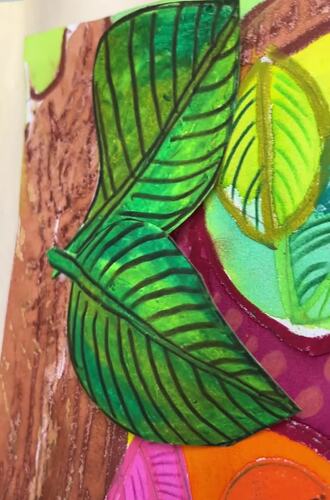 OWL in a TREE Visual Art Drawing Project for a Wax Resist Painting Lesson