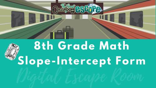 Slope Intercept Form Activity Digital Escape Room Linear Functions Math ...