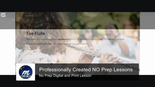 Intro to Flute Lesson Plans Paper Based and Digital Included No Prep