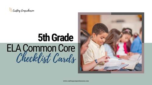 5th Grade Reading Checklist by Crafting Comprehension | TPT