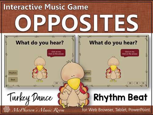 Thanksgiving Music Rhythm vs Beat Interactive Music Game {Turkey Dance}