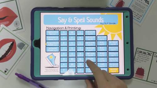 SAY & SPELL Sound Cards & Posters! by SLP Stride | TPT