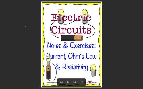 Electric Current, Resistivity & Ohm's Law, Notes & Exercises | TpT