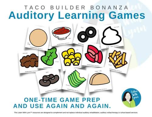 TACO BUILDER BONANZA 5 Ways to Play Game Listening, Language DHH ...