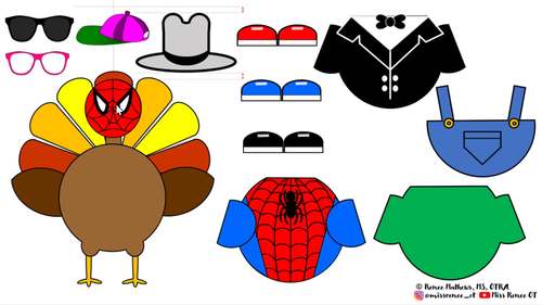 Disguise the Turkey! Drag & Drop Activity by Miss Renee OT | TpT
